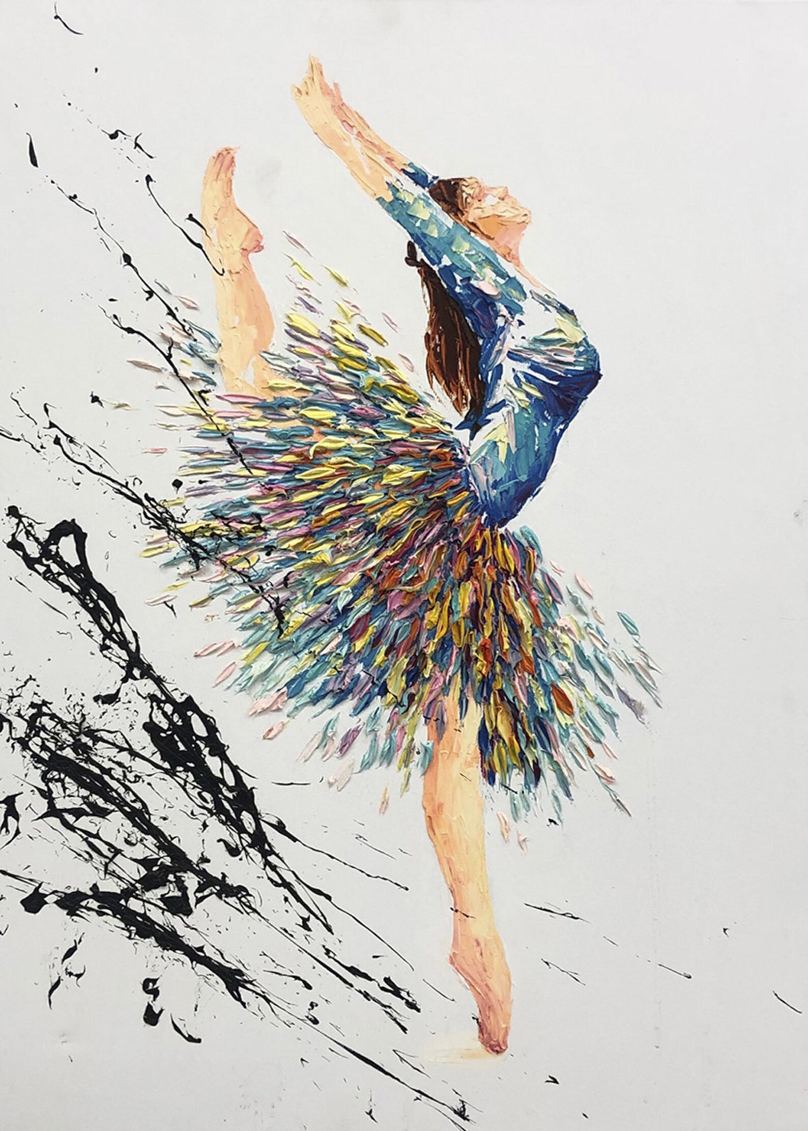 Extra Large Abstract Ballerina Paintings on Canvas Ballet - Etsy