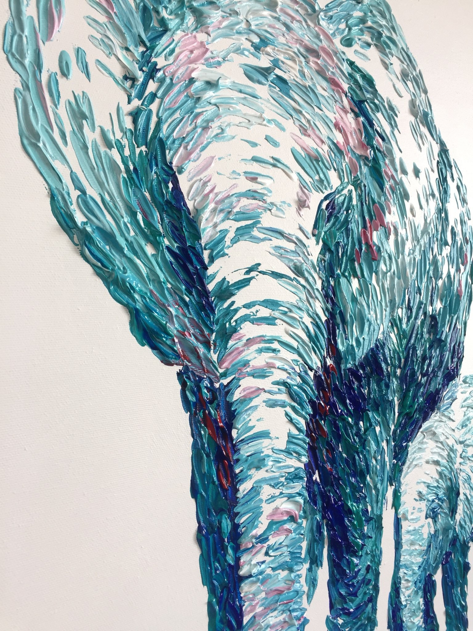 Extra Large Abstract Elephant Family Paintings on Canvas - Etsy