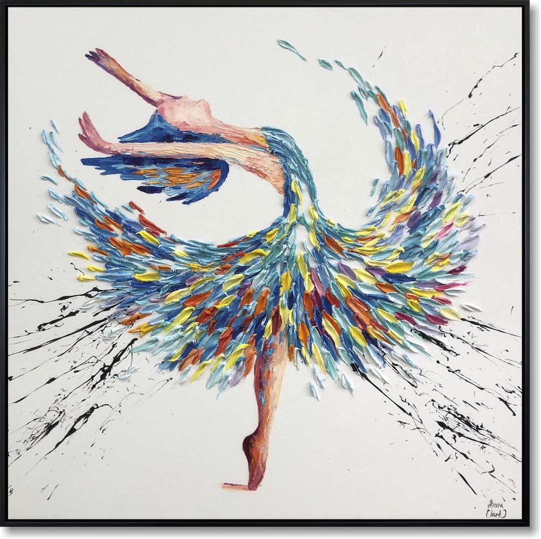 Colorful Ballerina Painting – Textured Modern Dance Art - Etsy Canada