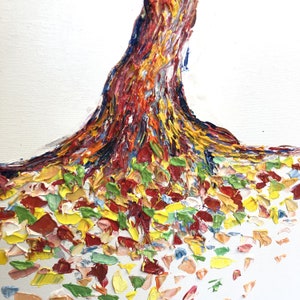 32x32 Original Abstract Tree Paintings on Canvas Modern Hand Painted ...