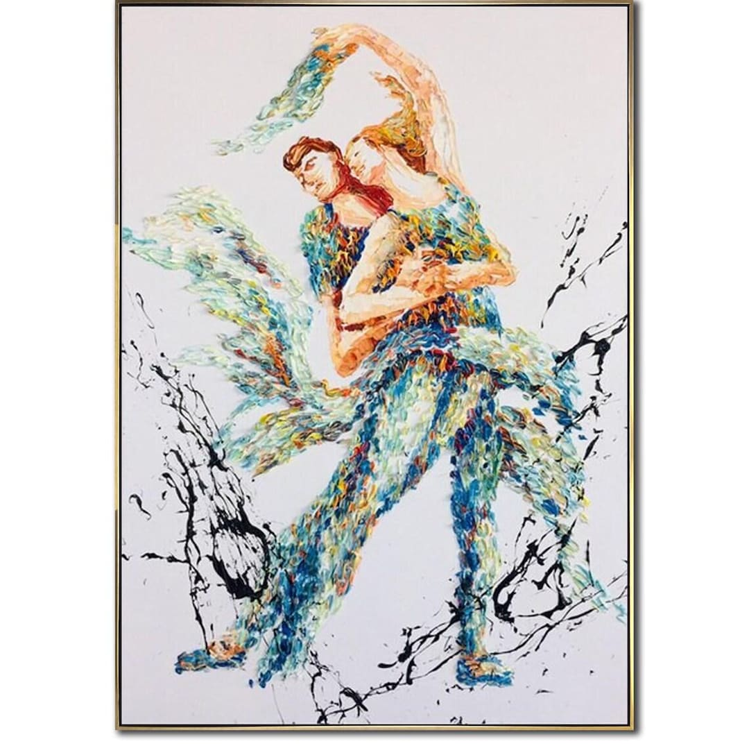 Abstract Romantic Dance Couple Painting - Etsy