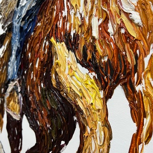 Original Cowboy Oil Painting: Wild West Impasto Art 48"x64" - Etsy