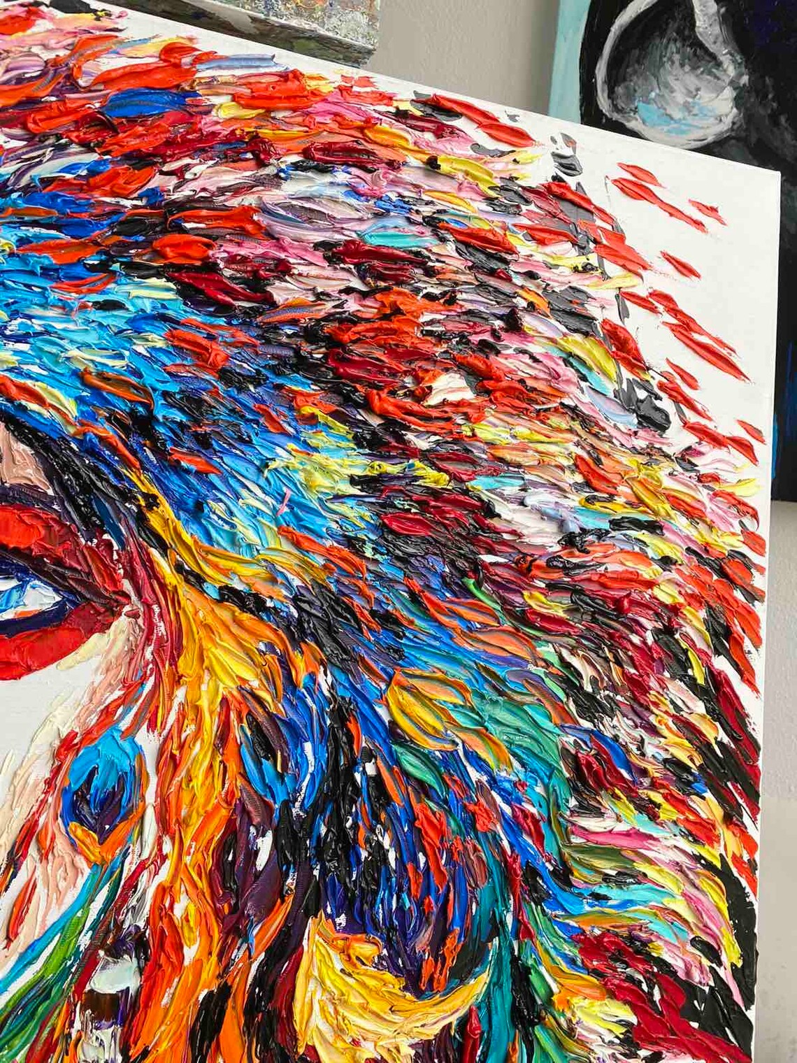 Native Woman Painting – Bold Abstract Tribal Wall Art - Etsy