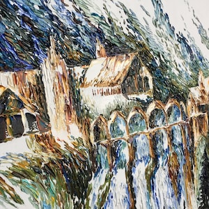 Large Abstract Painting Original Castle Painting on Canvas - Etsy