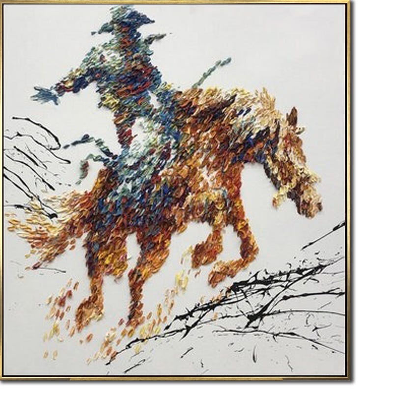 Cowboy Painting - Etsy