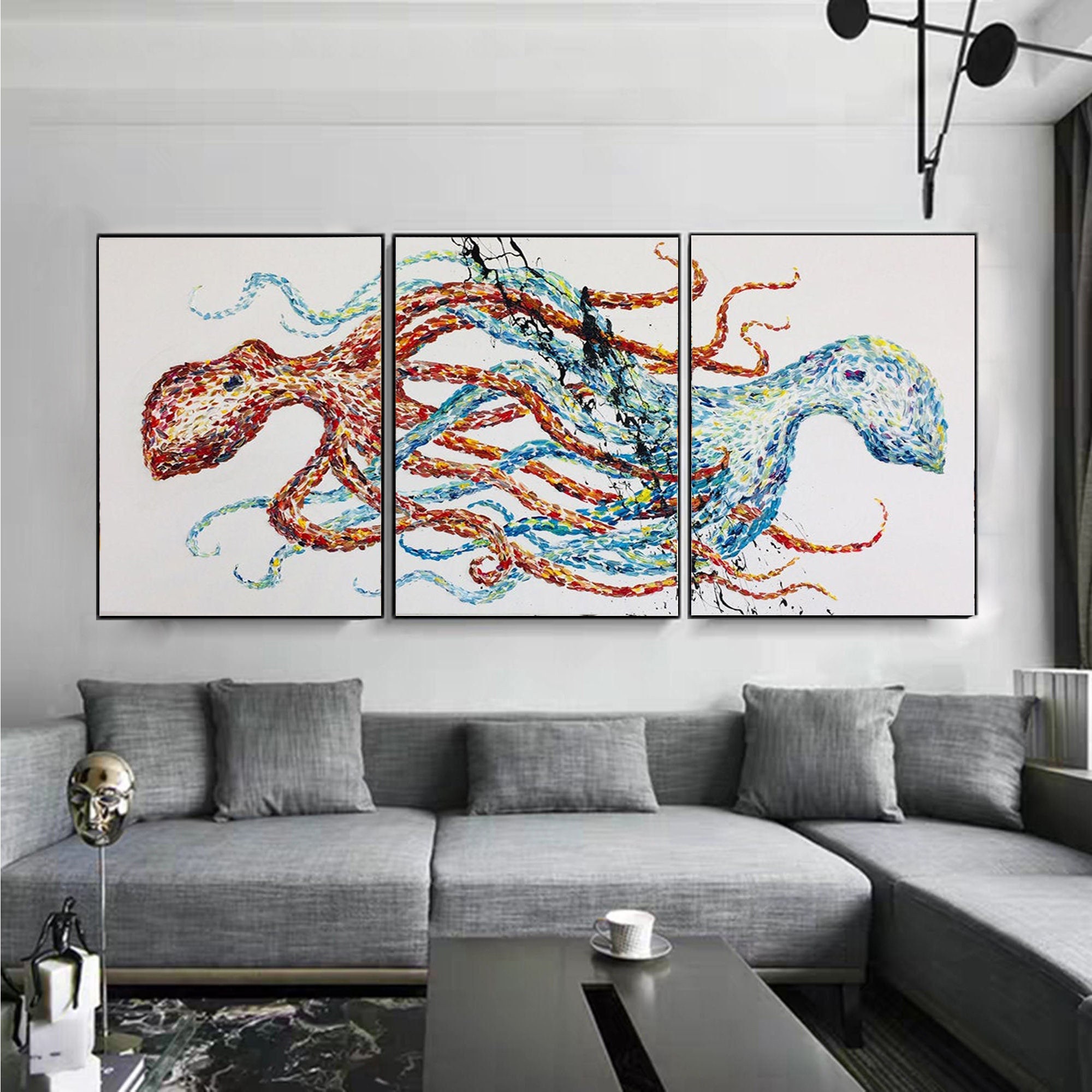 Abstract Octopus Paintings