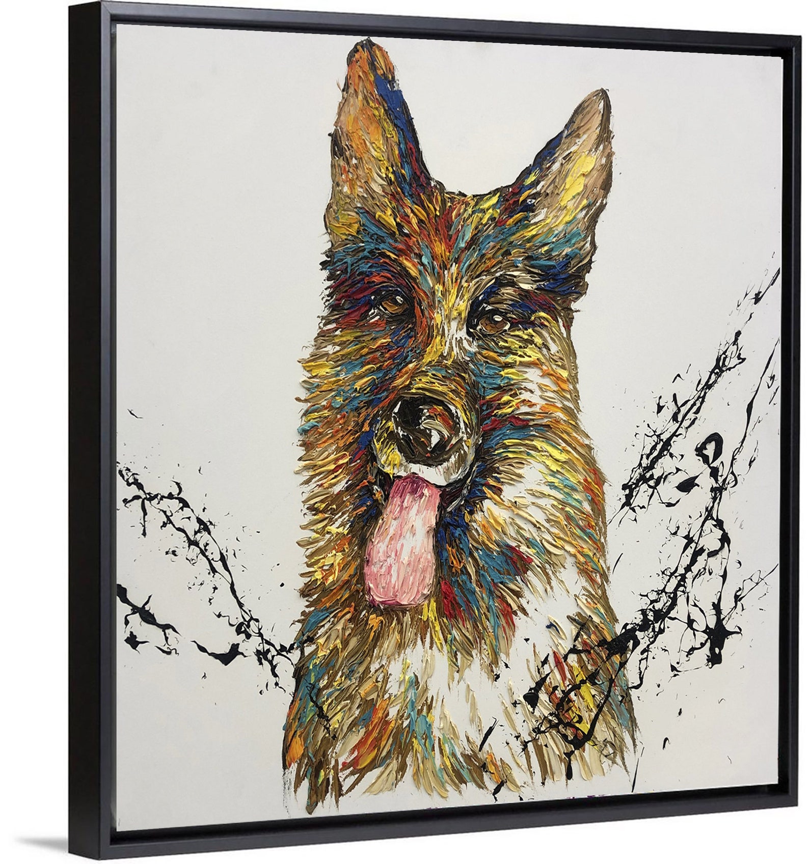 Extra Large Original Abstract German Shepherd Paintings on - Etsy