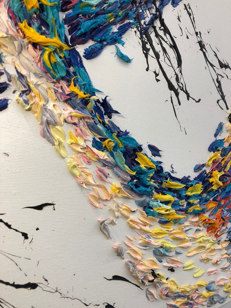 24x36 Original Vortex Painting Abstract Oil Colorful - Etsy