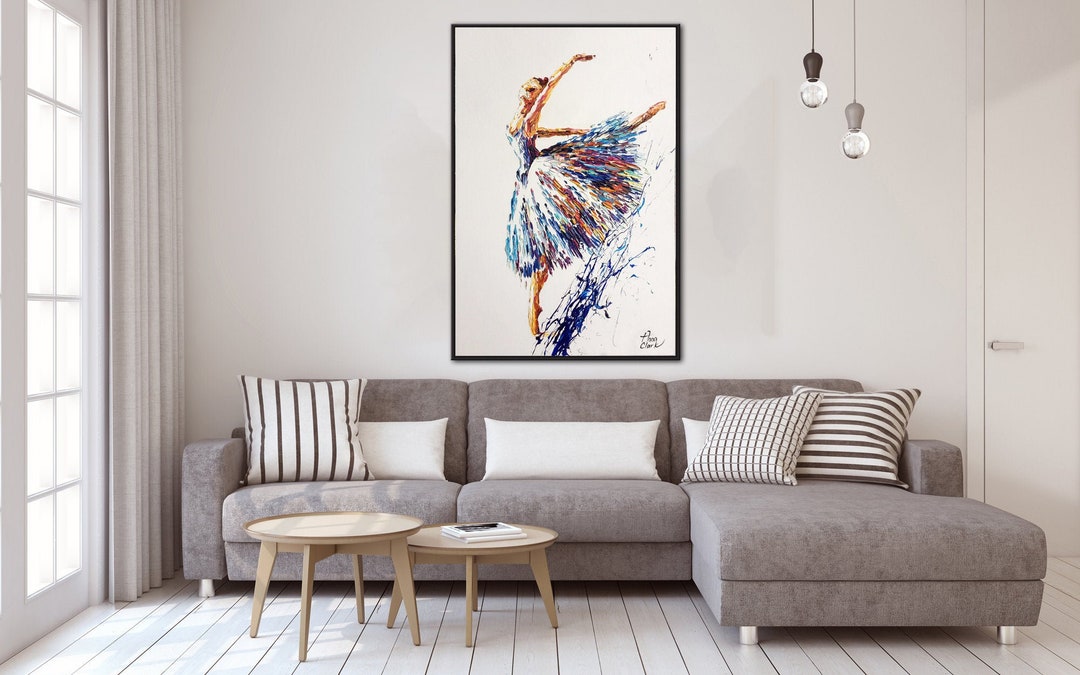 Abstract Ballerina Painting – Modern Dance Oil Canvas Wall Art - Etsy