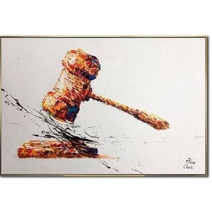 Gavel Canvas Art: Abstract Legal Painting for Law Office Decor - Etsy