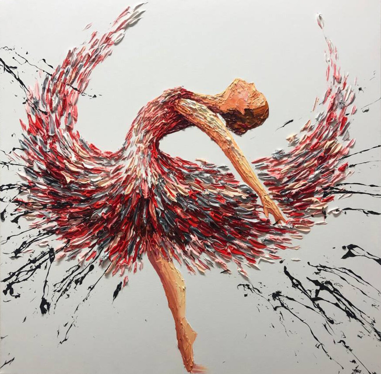 Large Abstract Ballerina Paintings on Canvas Modern Ballet - Etsy