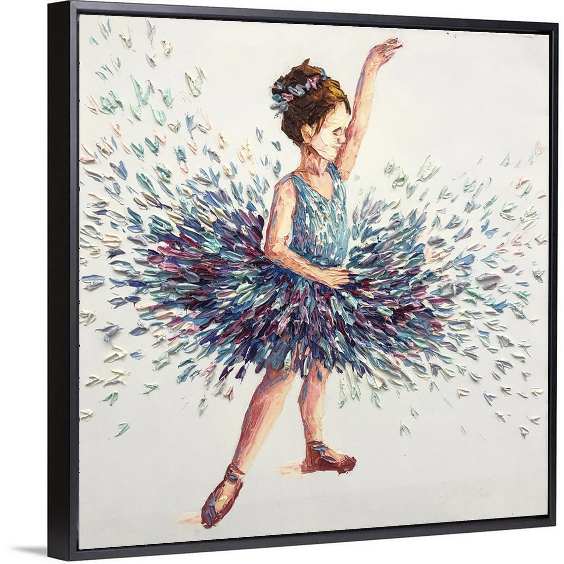 20x20 Large Original Abstract Ballerina Oil Painting on - Etsy