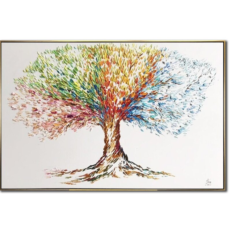 Modern Tree Painting - Etsy