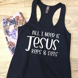 Jesus Reps and Sets Tank | Etsy