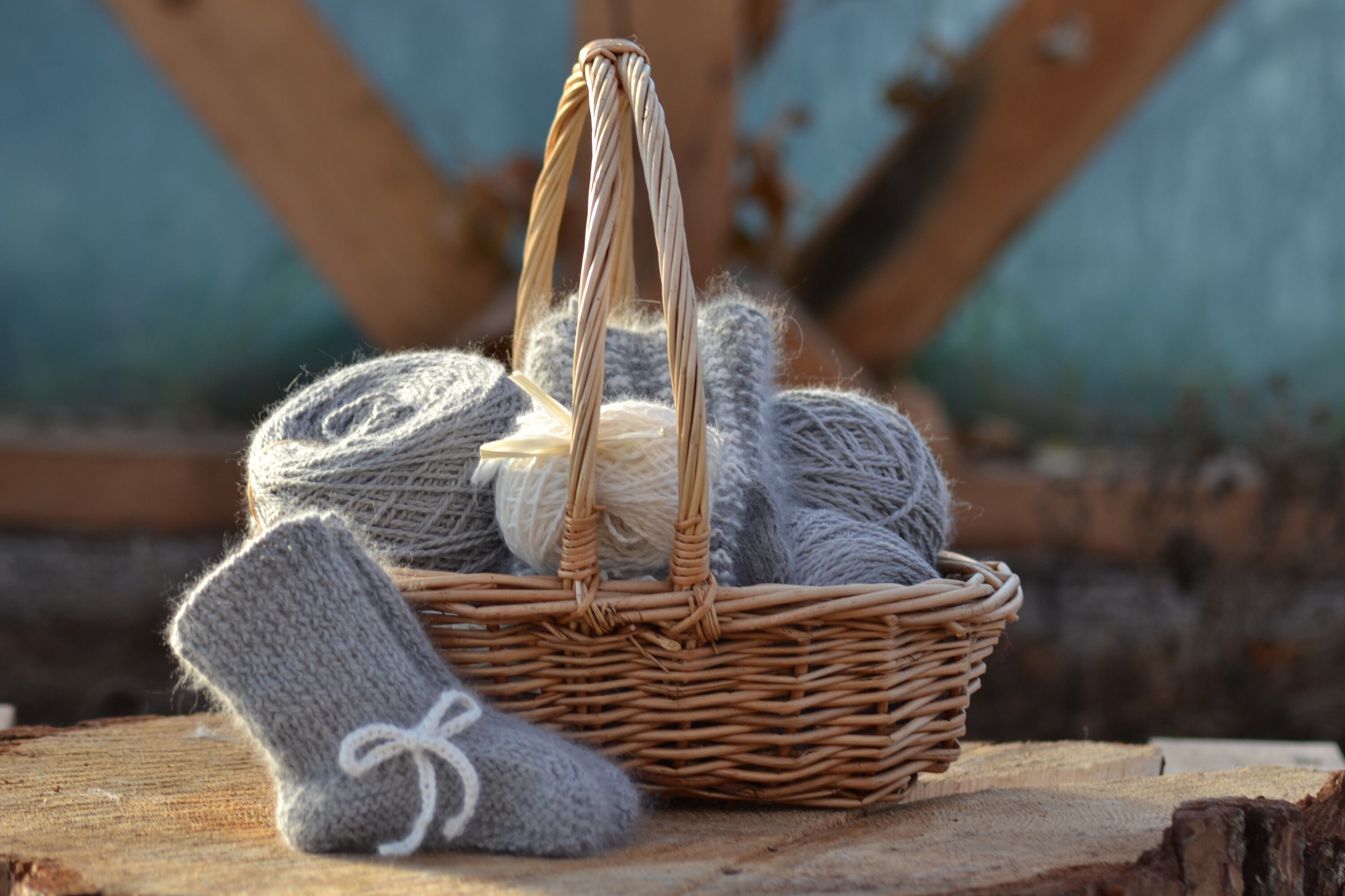 Angora Wool Yarn, 90% Angora Rabbit, Natural Gray, Organic Wool - Etsy