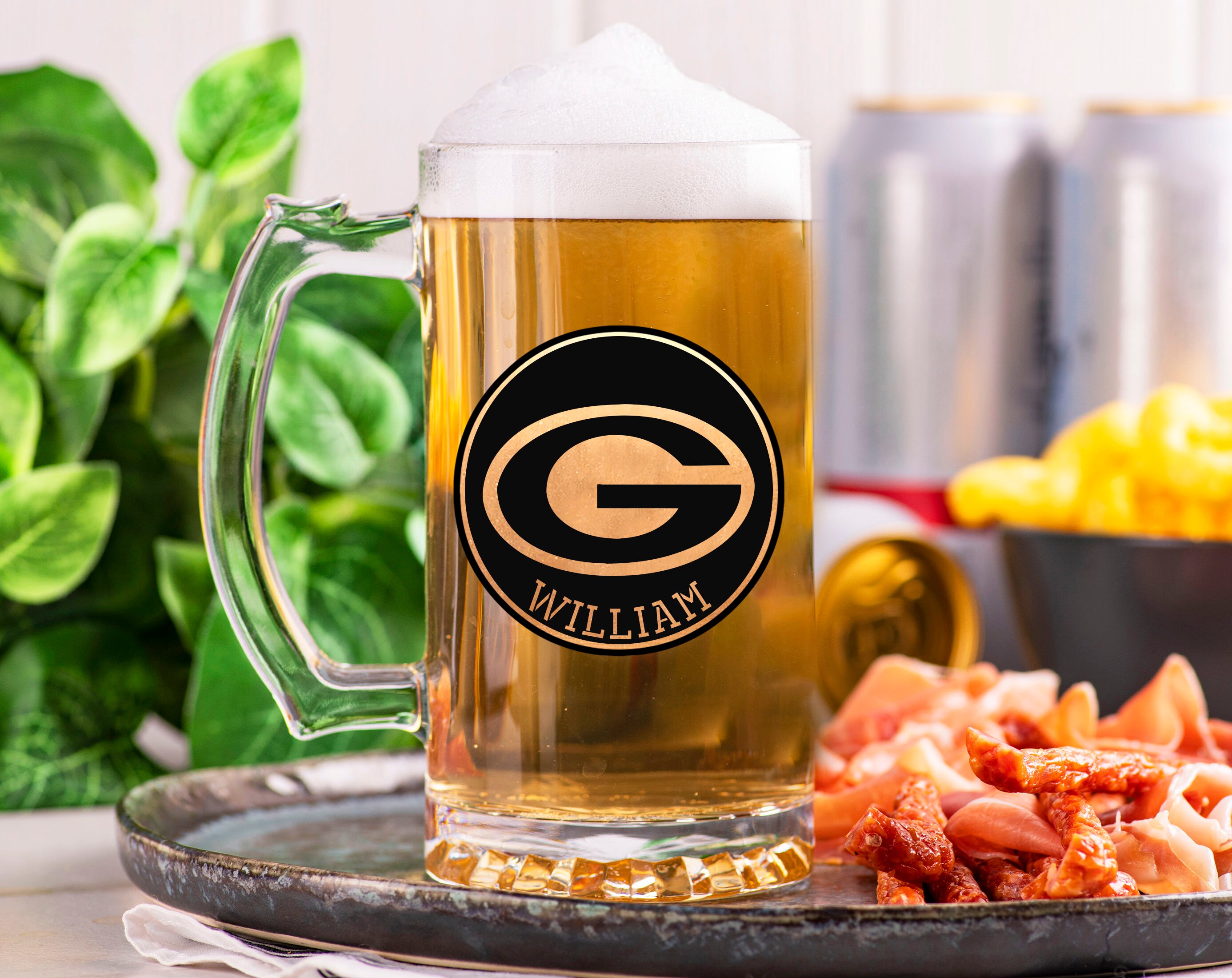 Green Bay Packers Beer Mug Stein Glass Personalized Gift for - Etsy UK