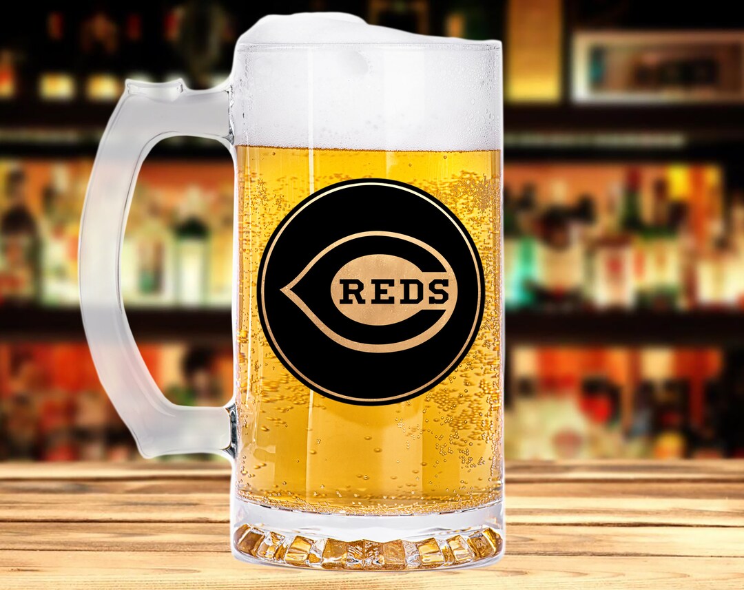 Cincinnati Reds Beer Mug Glass Personalized Gift for Men Baseball Team ...