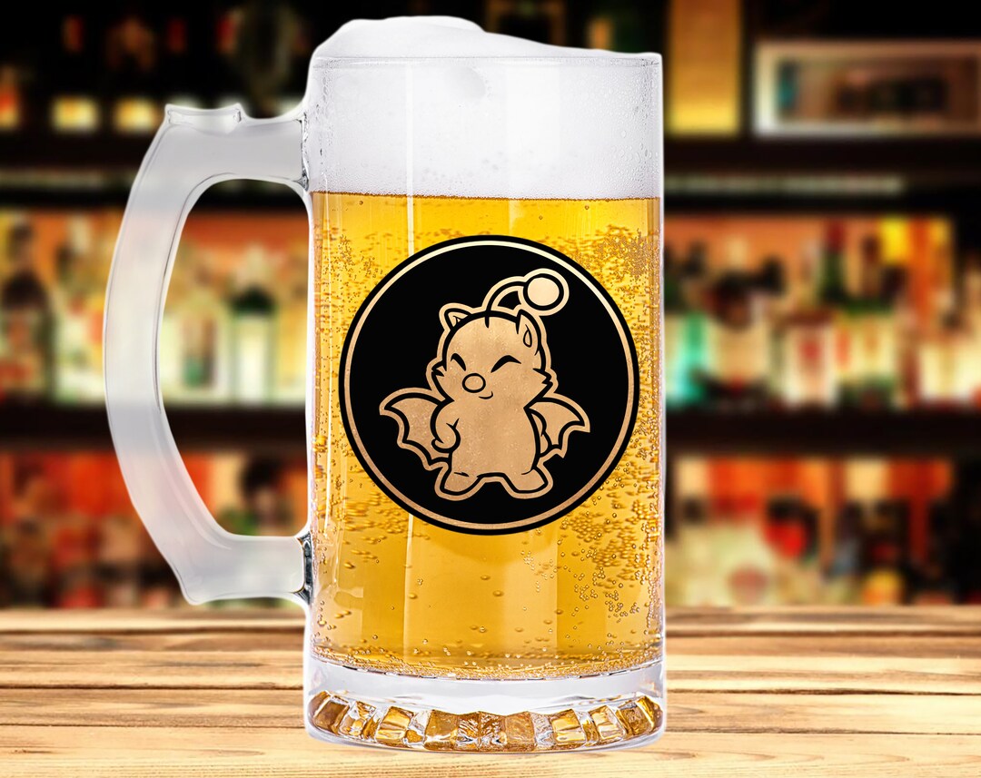 Final Fantasy Moogle Kupo Beer Mug Stein Beer Lover Gift Glass ...