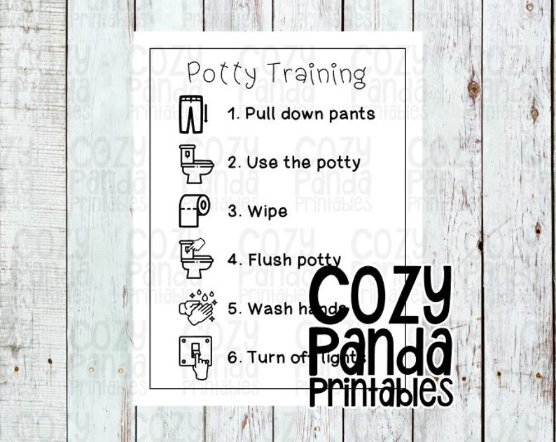 Potty Training PDF Printable - Etsy