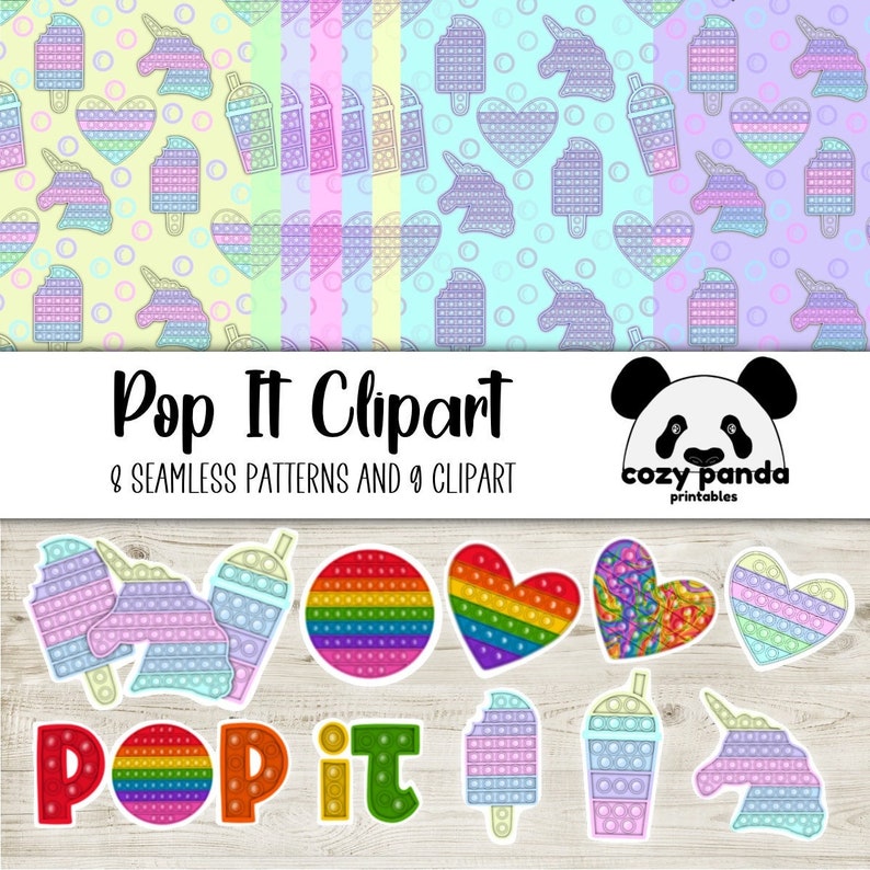 Pop It Clipart Pop It Digital Paper Fidget Toy Pop It - Etsy