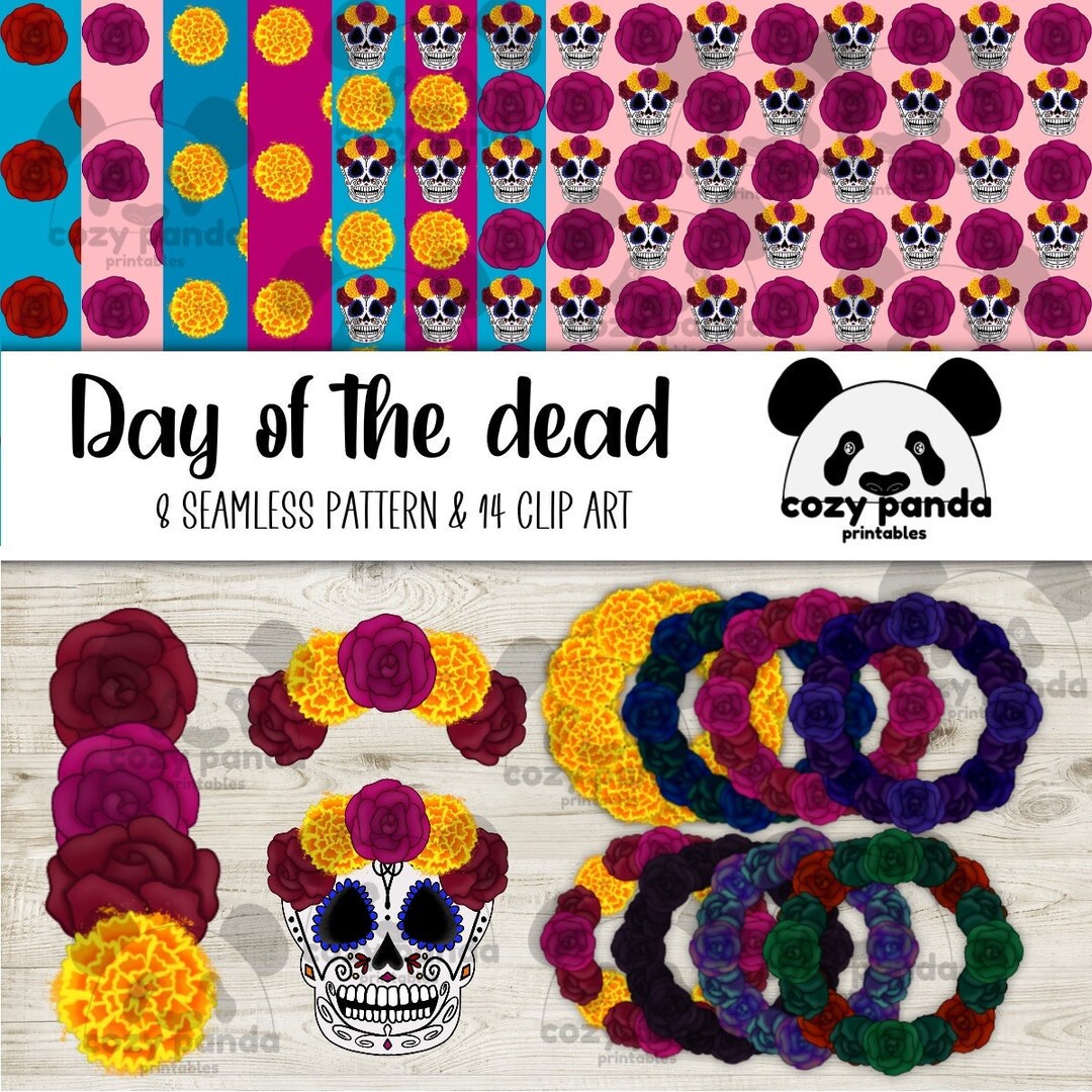 Day of the Dead Clip Art, Dia De Los Muertos Clip Art, Halloween Clip ...
