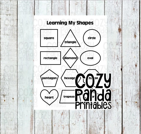 Learning My Shapes Worksheet, Preschool Learning, Shapes, Learning ...