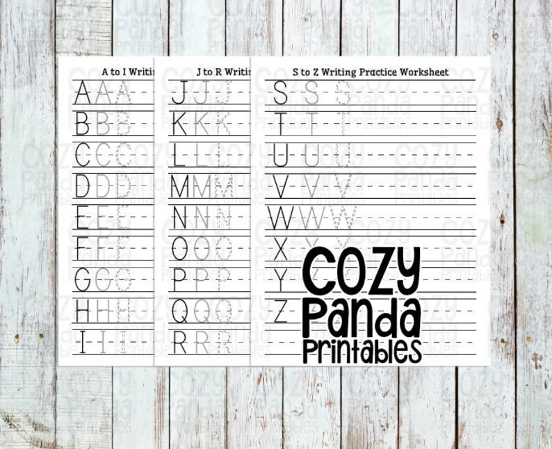 A-Z Practice Worksheet, Preschool Learning Activities, Writing Practice ...