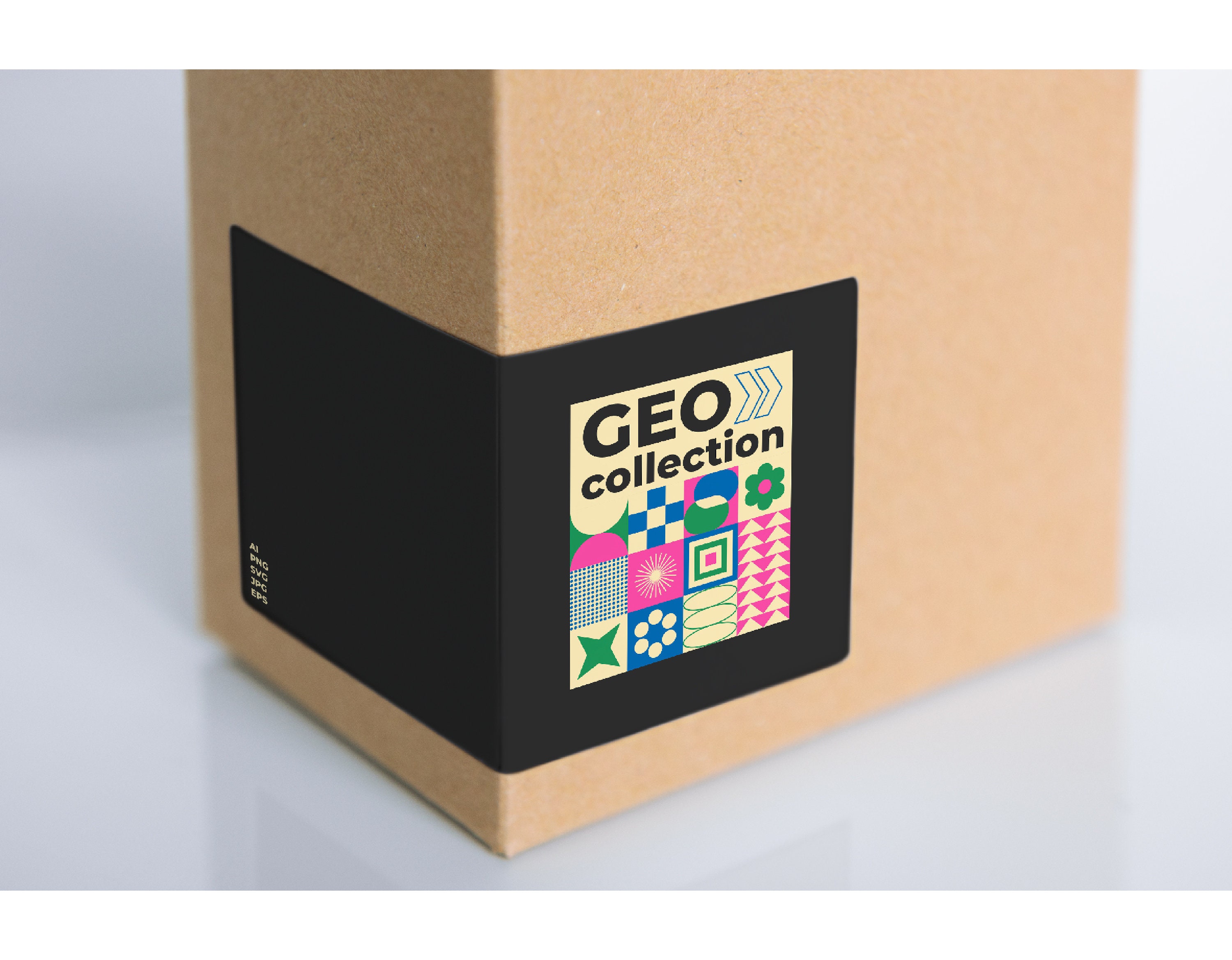 Geometric Digital Paper Svg, Neo Geo Scrapbook Paper Jpg, Vibrant ...