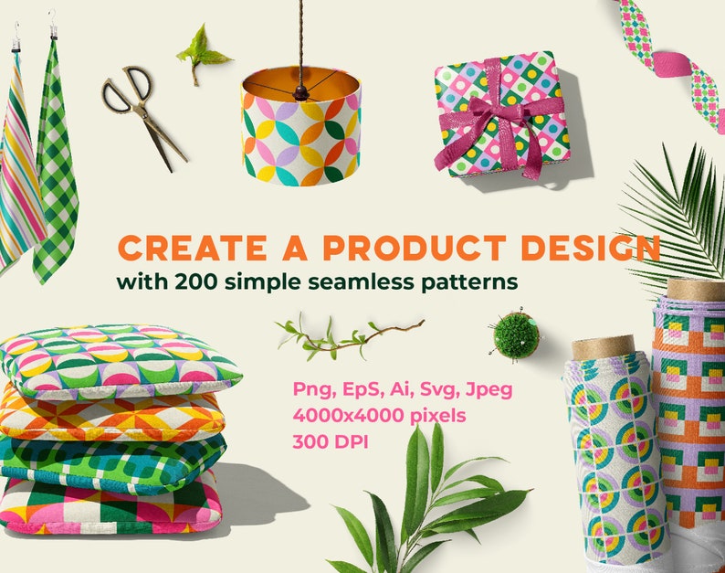 200 Geometric Scrapbook Paper Jpg, Simple Print Digital Paper Pack ...