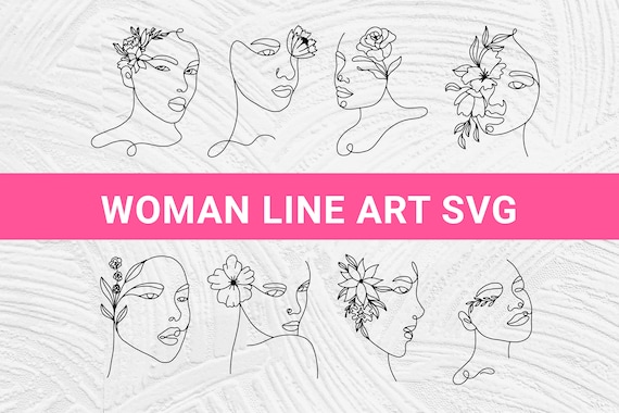 Woman Svg Bundle Line Art Svg Female Svg Silhoueette Svg - Etsy