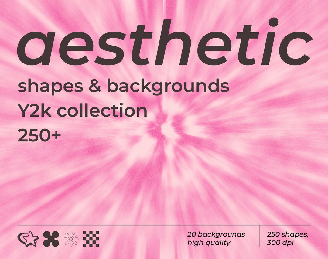 Y2k Aesthetic Backgrounds and Shapes Png, Retro Digital Paper Jpg, Y2k ...