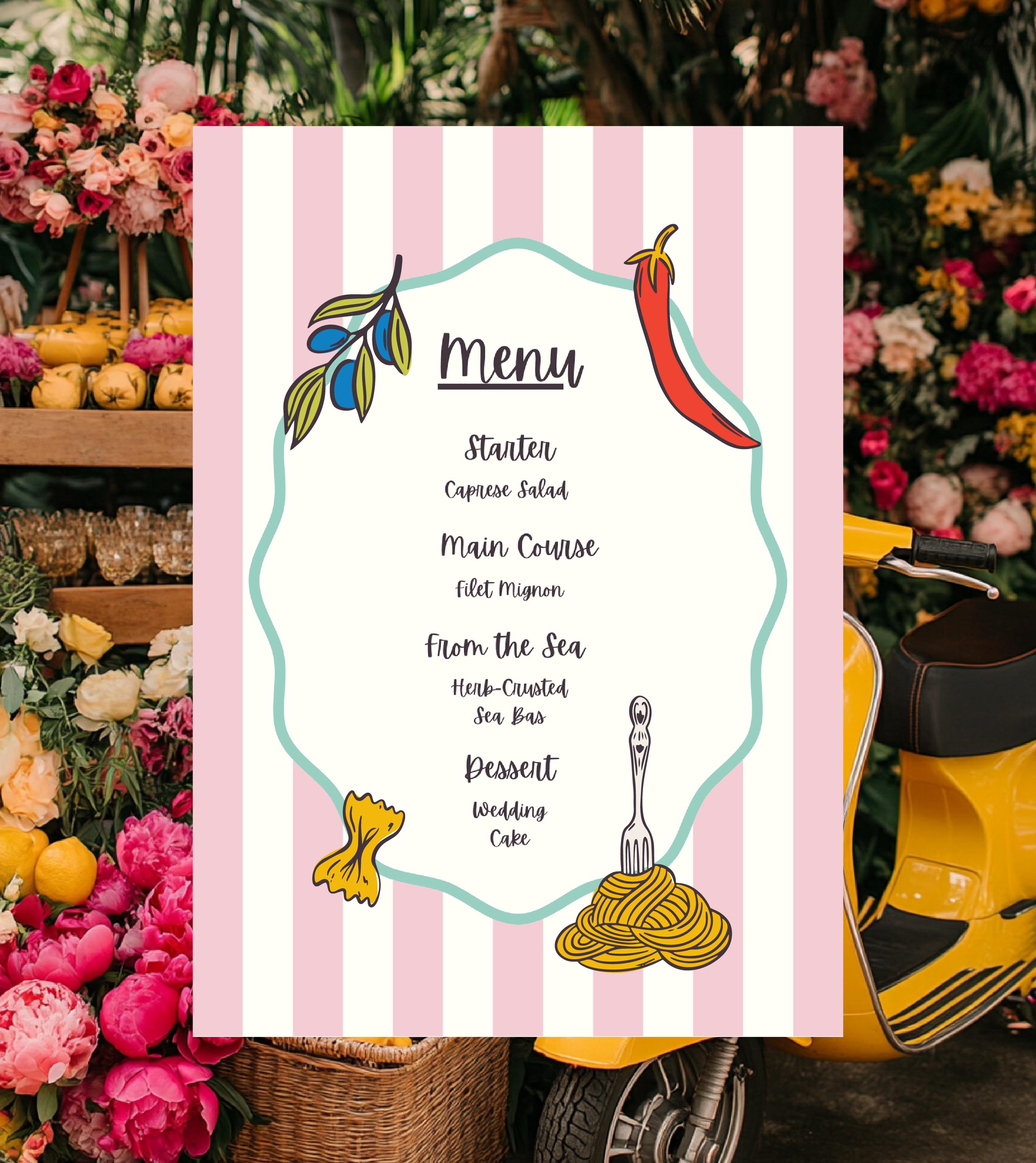 Hand Drawn Pasta Clipart | Italian Food SVG & PNG | Whimsical ...