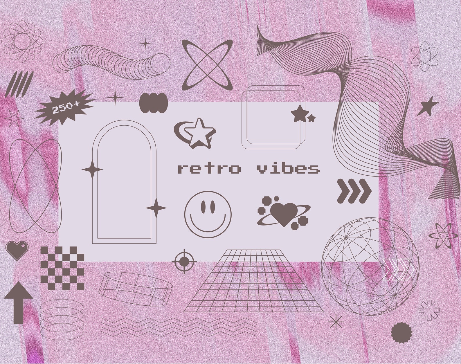 Y2k Aesthetic Backgrounds and Shapes Png, Retro Digital Paper Jpg, Y2k ...