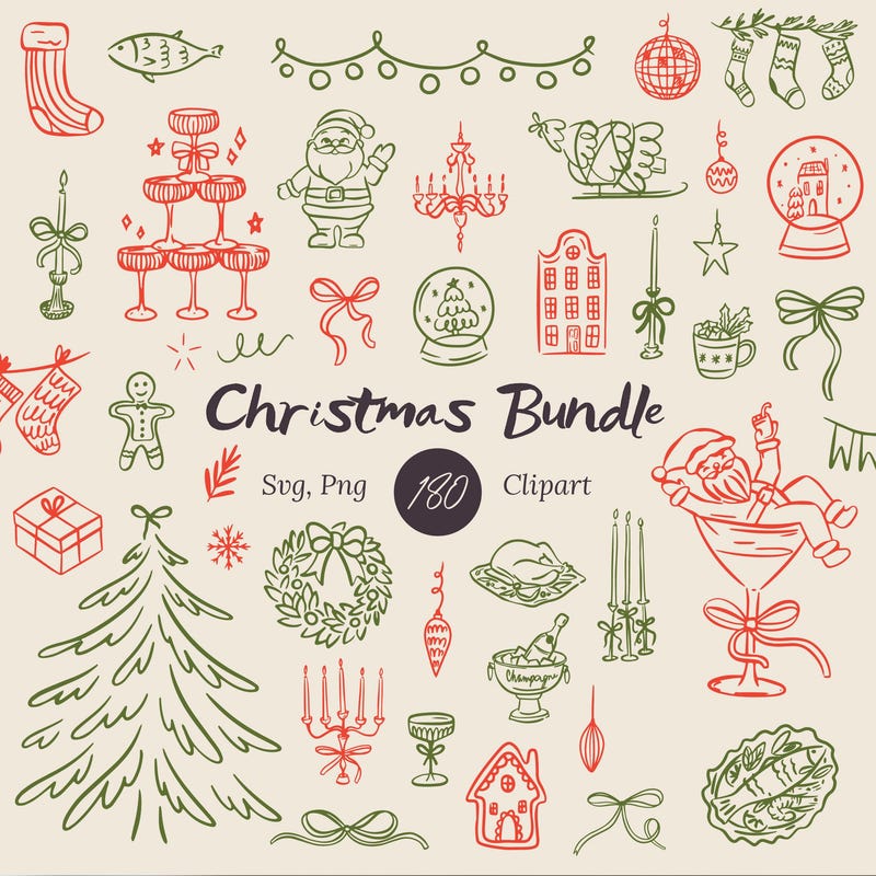 Squiggle Christmas Tree - Etsy