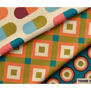 Mid Century Digital Papers, Retro Seamless Pattern, 50s 60s Vintage ...