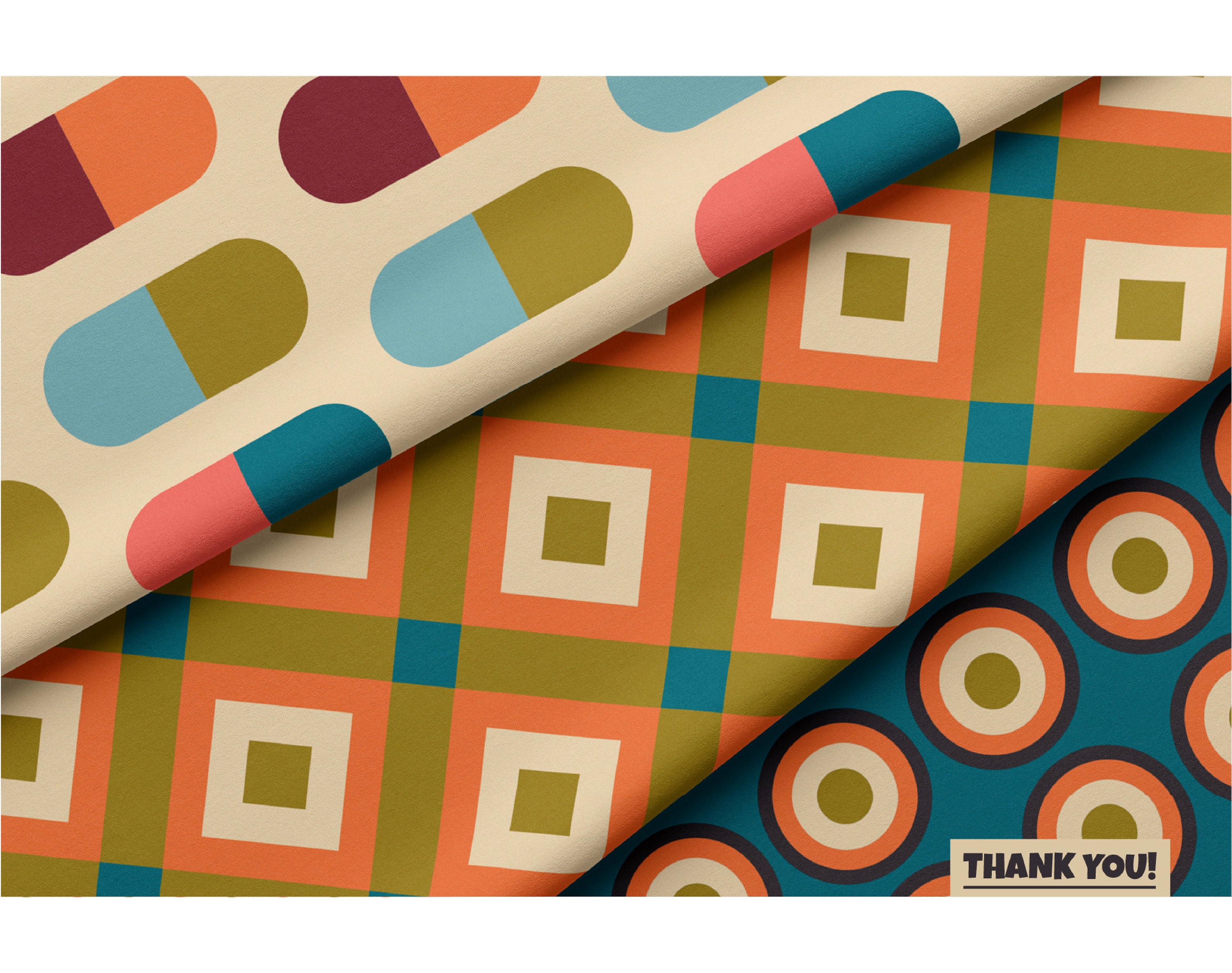 Mid Century Digital Papers, Retro Seamless Pattern, 50s 60s Vintage ...