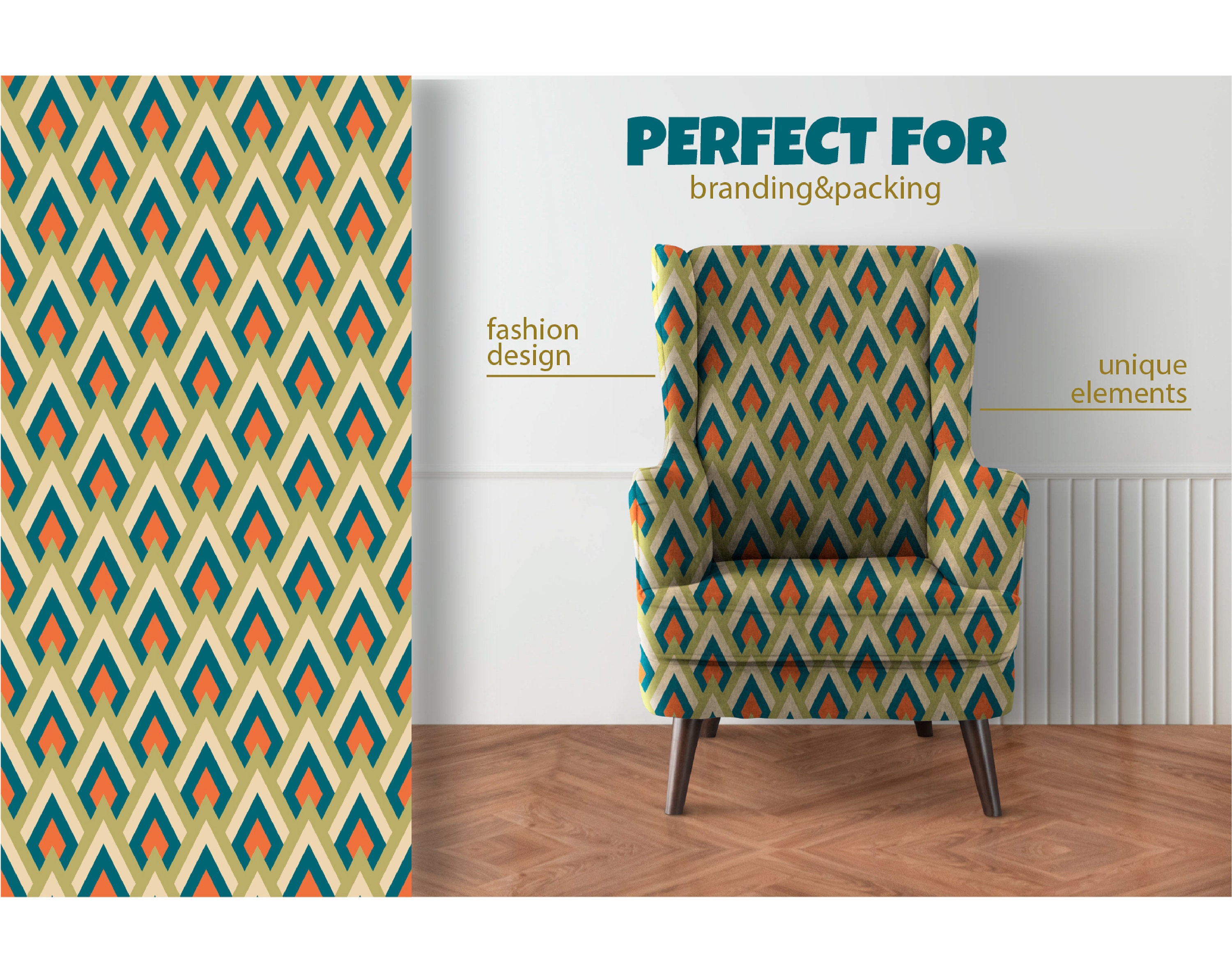 Mid Century Digital Papers, Retro Seamless Pattern, 50s 60s Vintage ...