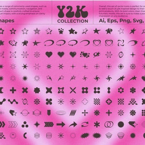 Y2k Aesthetic Backgrounds and Shapes Png, Retro Digital Paper Jpg, Y2k ...