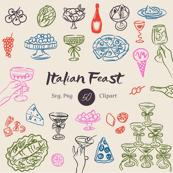 Italian Hand Drawn Svg - Etsy