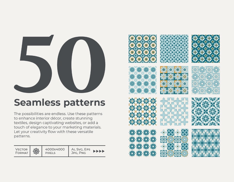 Arabic Digital Paper & Seamless Patterns Gold Arab Tile PNG Islamic ...