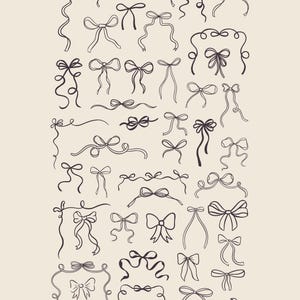 Whimsical Frames & Bows Clipart | Wavy Squiggle Invitation Frame | Hand ...