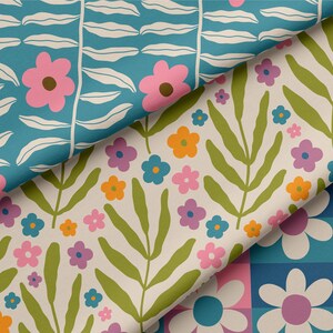 50 Groovy Flower Digital Papers, Retro Seamless Pattern,70s 60s Vintage ...