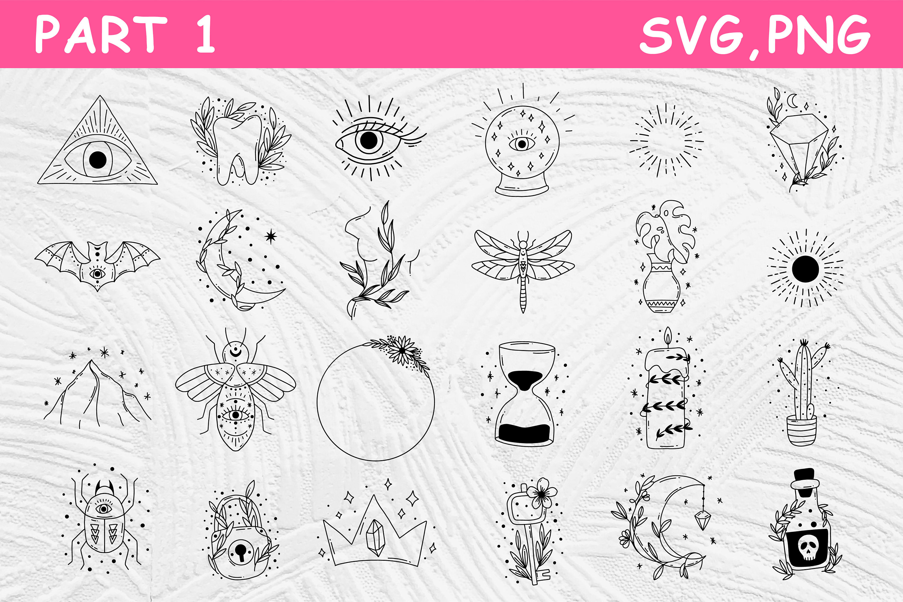 Mystical Svg Bundle Mystical Svg Moon Svg Skull Svg - Etsy