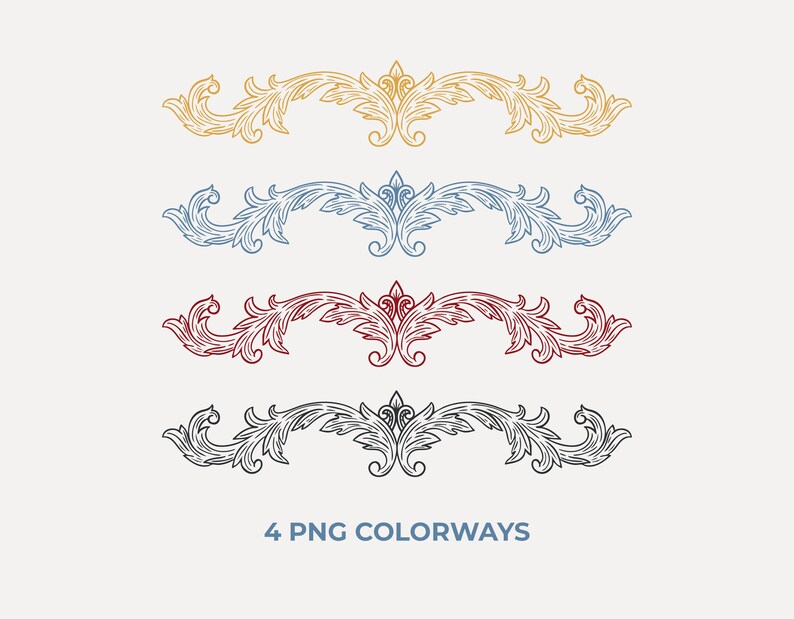 Baroque Frames & Corners, Dividers SVG Bundle | Vintage Rococo Clipart ...