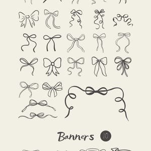 Whimsical Frames & Bows Clipart | Wavy Squiggle Invitation Frame | Hand ...