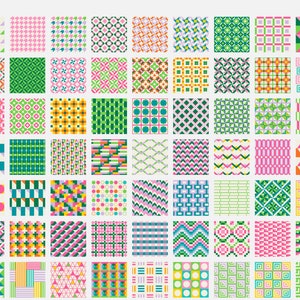 200 Geometric Scrapbook Paper Jpg, Simple Print Digital Paper Pack ...