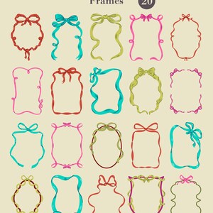 Timeless Bow Frame SVG & PNG | Coquette Hand Drawn Ribbon Clipart for ...