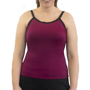 Mastectomy Swimwear Tankini Top With Built-in Breast Prosthetics - NO ...