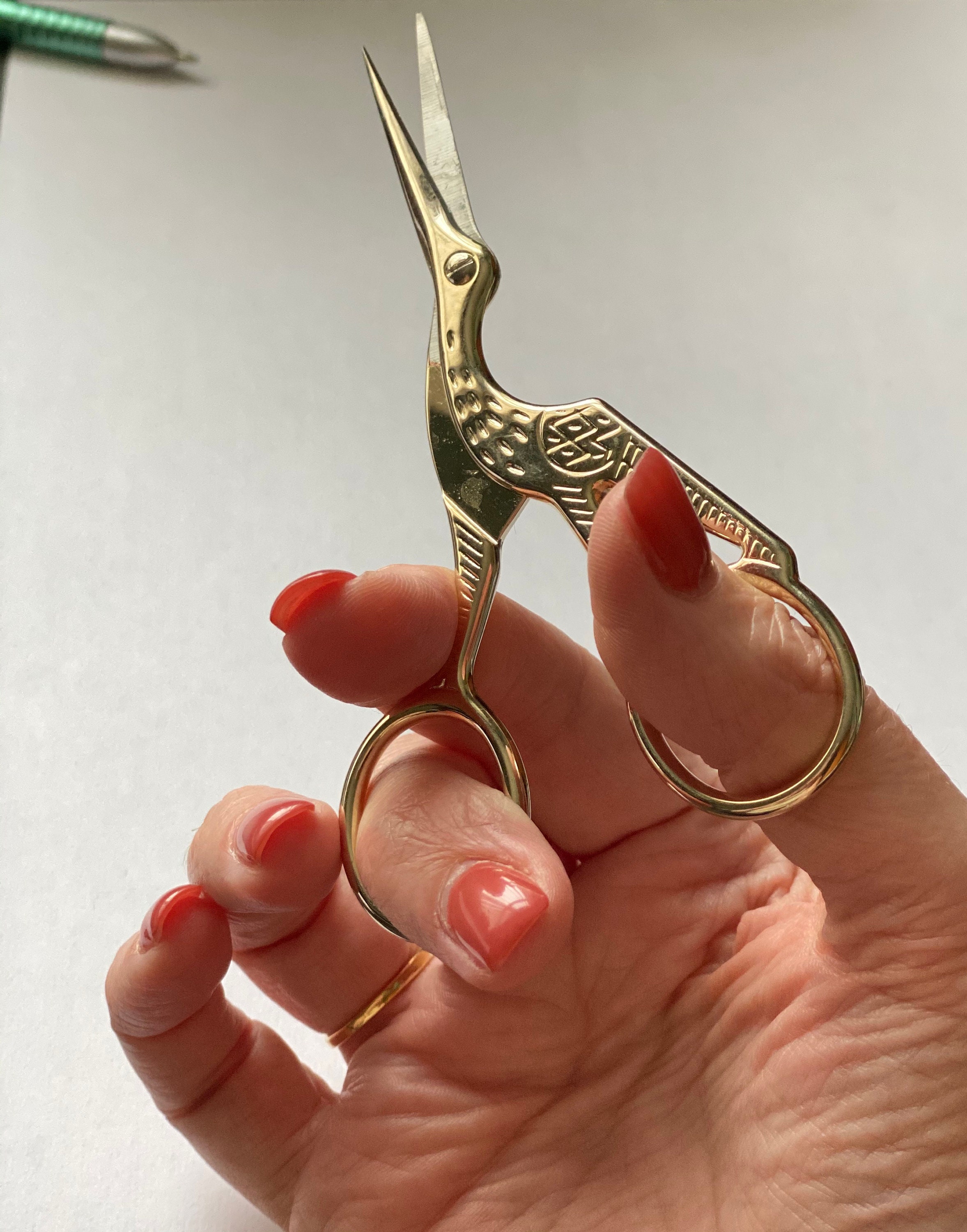 Embroidery Scissors. Stork Design Sewing Scissors. - Etsy