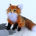 IN STOCK Red Fox Poseable Art Doll Plush Animal - Etsy